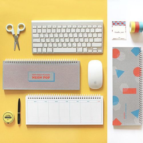 MochiThings: Neon Pop Desk Weekly Planner