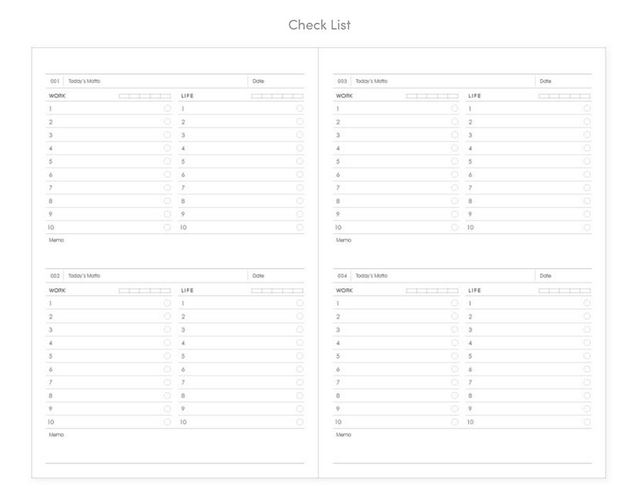 MochiThings: 365 Days Daily Checklist Planner