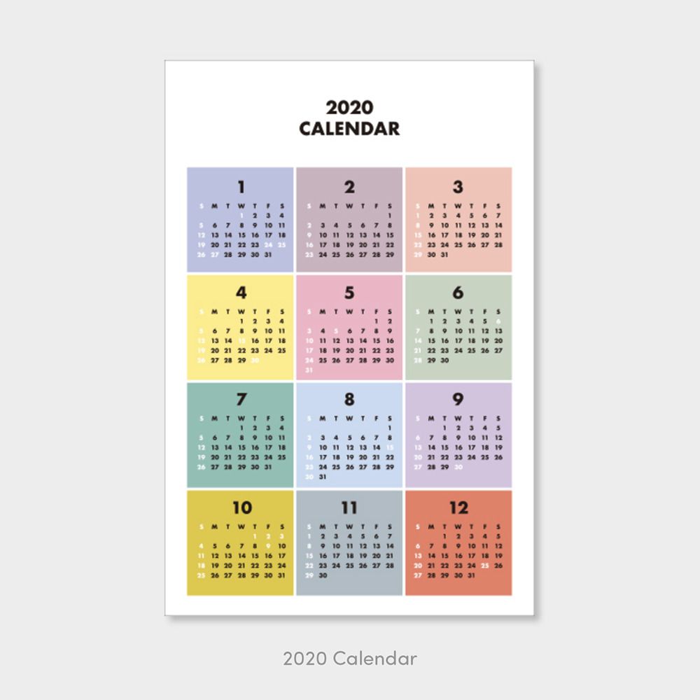 MochiThings: 2020 Color Plan Desk Calendar