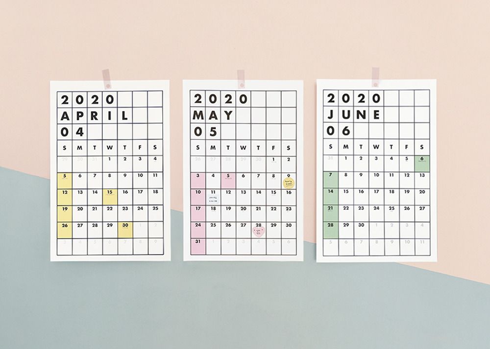 MochiThings: 2020 Color Plan Wall Calendar
