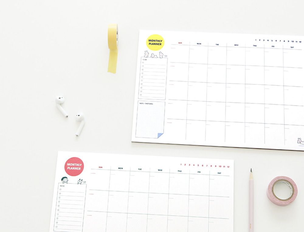 MochiThings: Hello Jane Monthly Schedule Pad