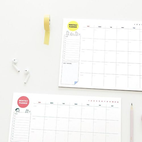 MochiThings: Hello Jane Monthly Schedule Pad