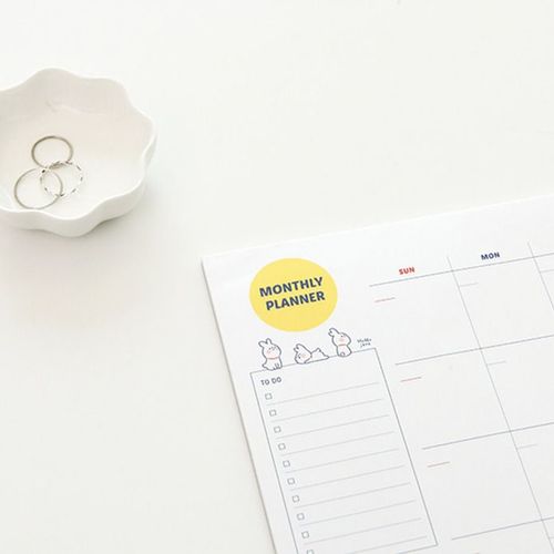 MochiThings: Hello Jane Monthly Schedule Pad