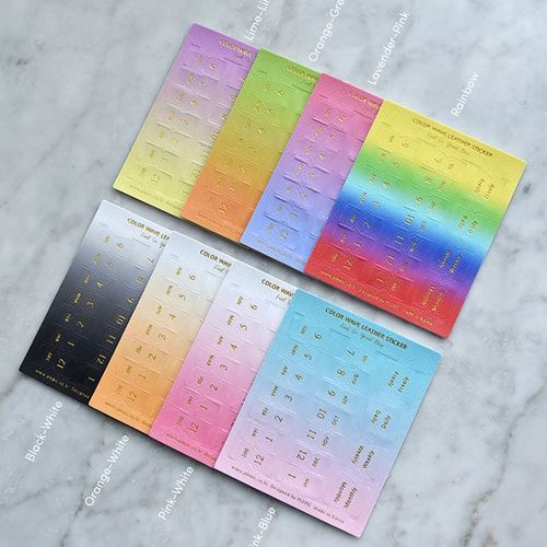 Color Wave Leather Index Sticker | mochithings