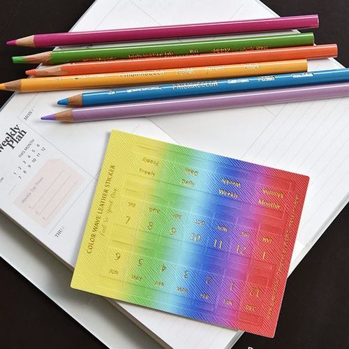 MochiThings: Color Wave Leather Index Sticker