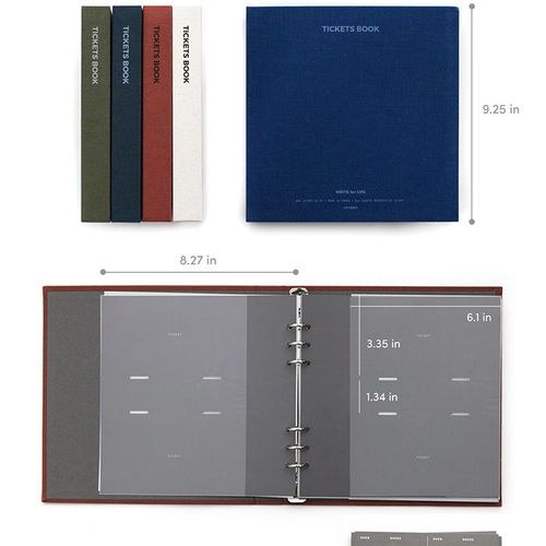 Simple Canvas Ticket Book | mochithings