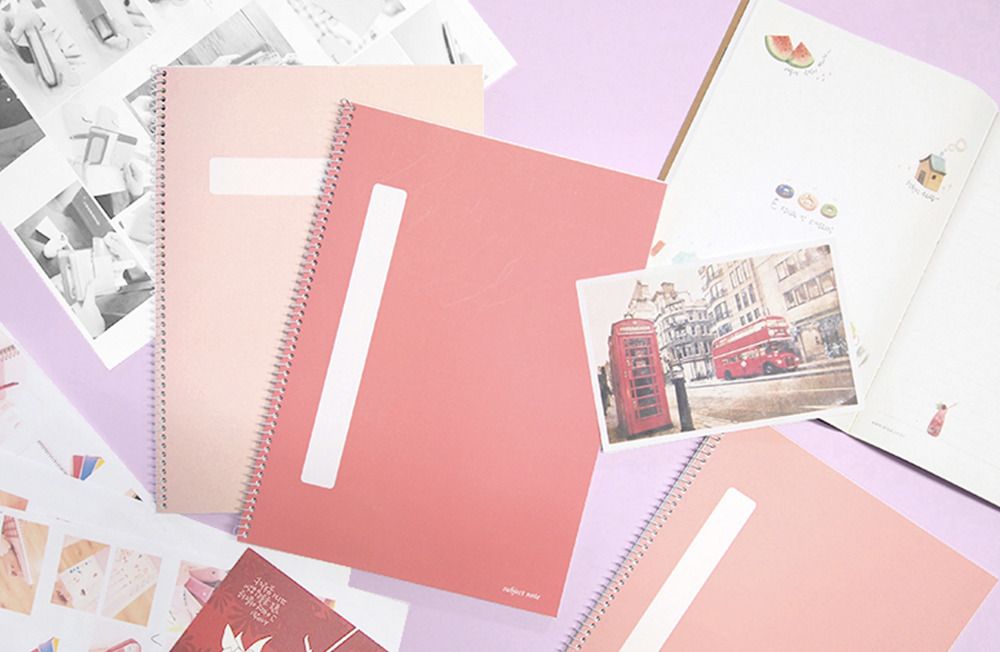 MochiThings: Pastel Spiral Lined Notebook Set of 4