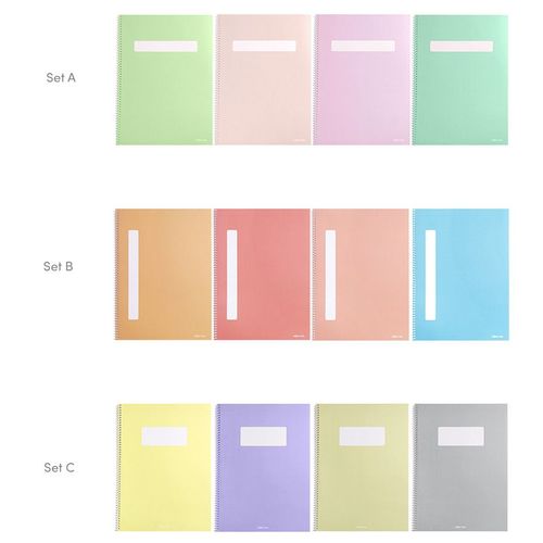 Pastel Simple Lined Notebook Set of 4 | mochithings