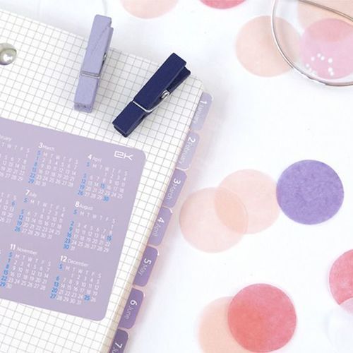 MochiThings: 2020 Gray Themed Calendar Index Sticker