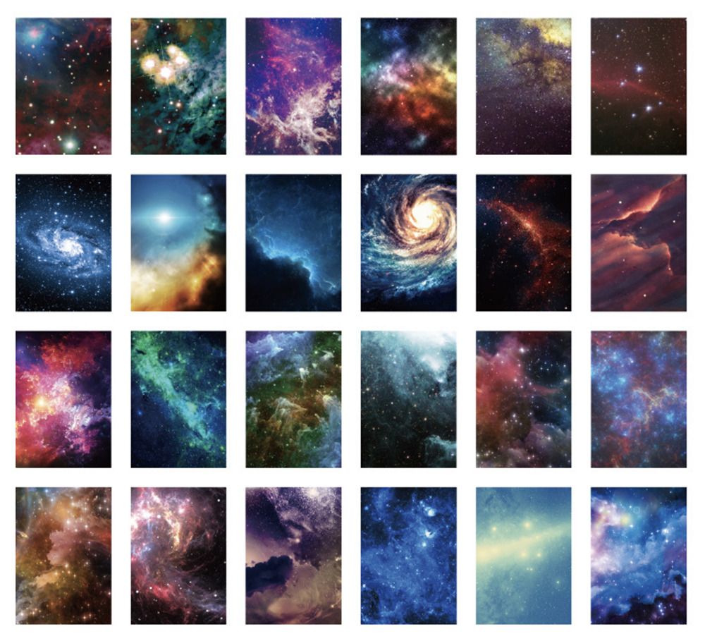 MochiThings: 48pcs Space Label Sticker Set