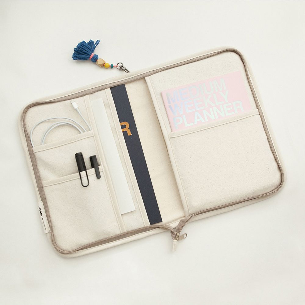 MochiThings: Round Canvas Tablet Pouch