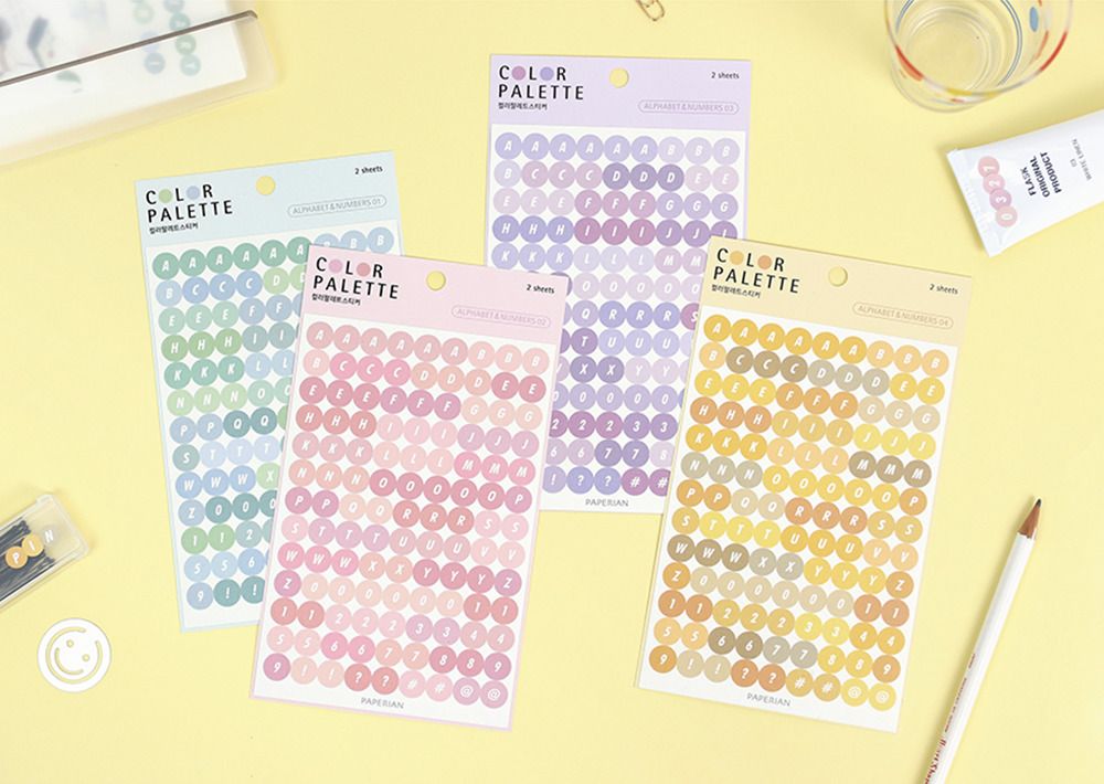MochiThings: Alphabet Color Palette Sticker