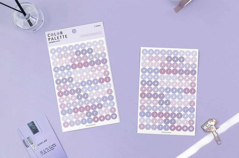 MochiThings: Alphabet Color Palette Sticker