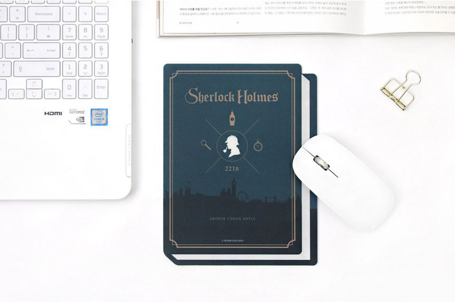 MochiThings: World Literature Book Cover Mouse Pad